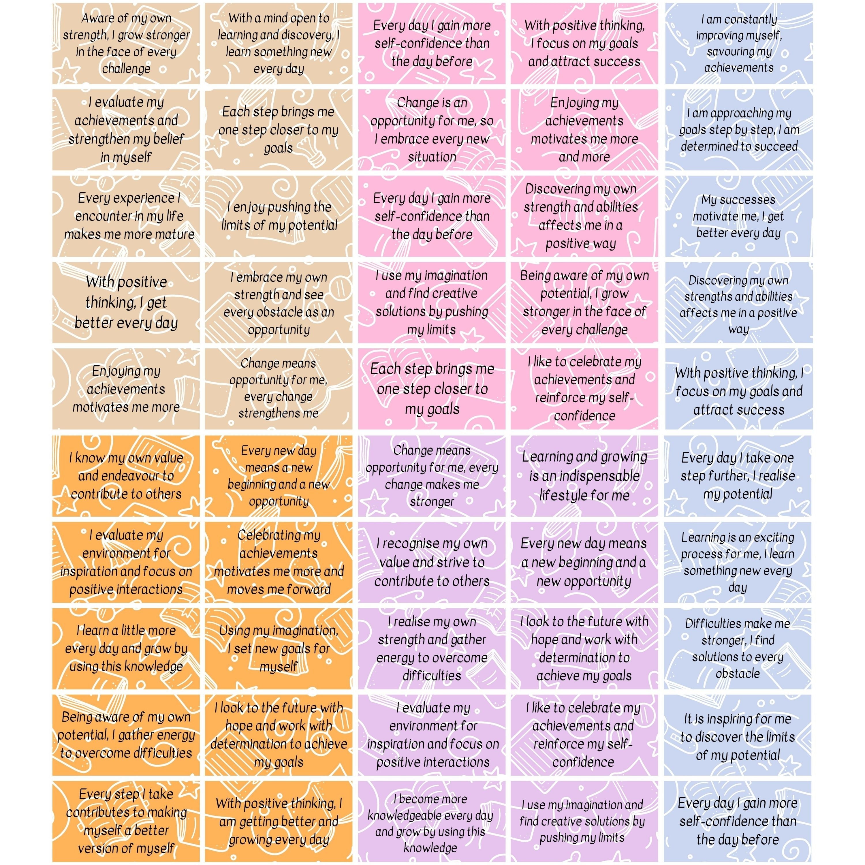 Affirmations for Students Motivational Quotes / Digital Download ...