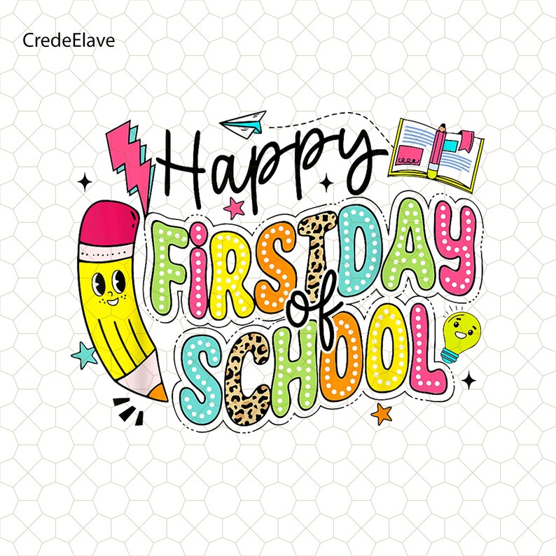 Happy First Day of School Png, Teacher Pencil Png, Back to School Png ...