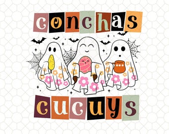 Conchas and Cucuys Png, Mexican Ghost Png, Spooky Conchas Png ...