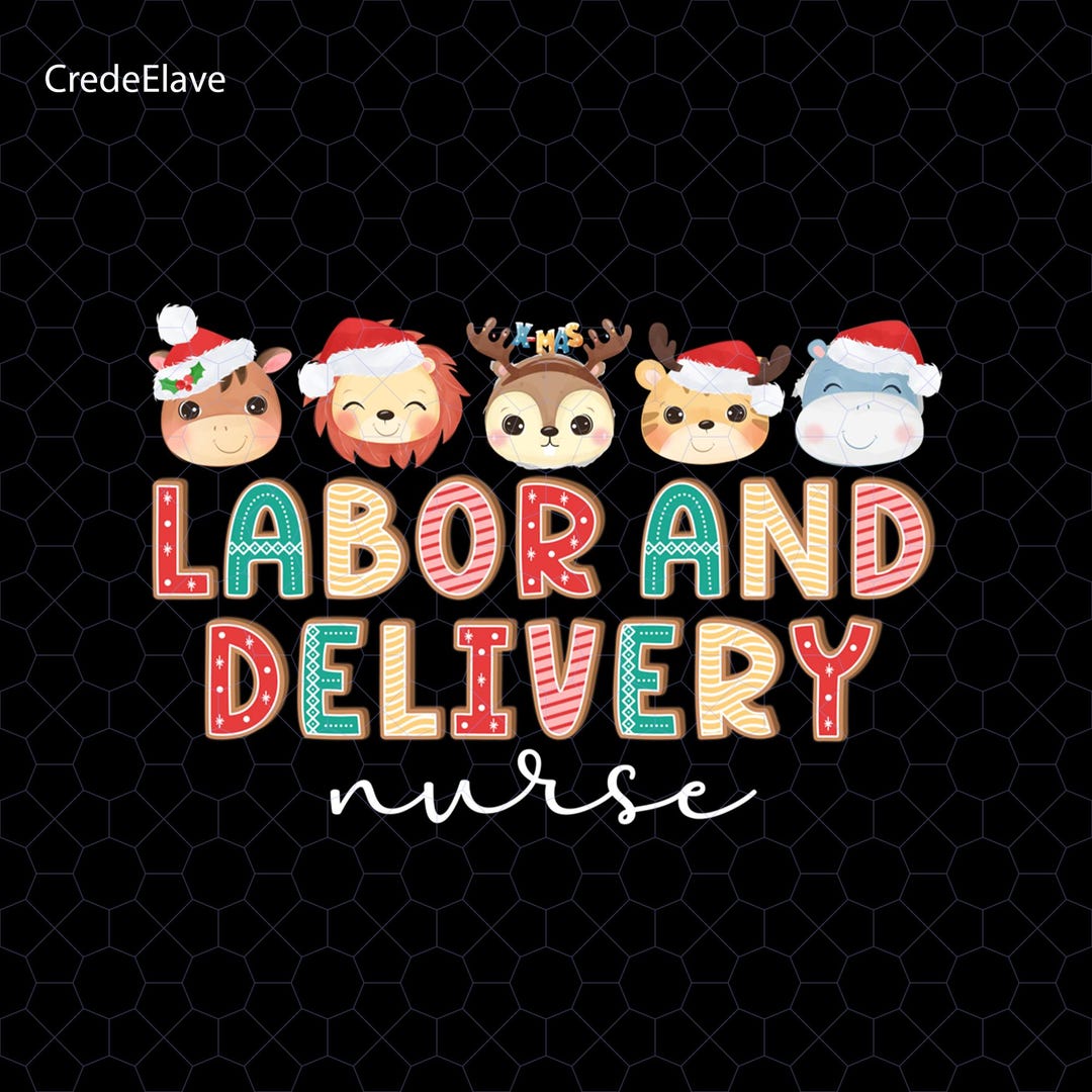Labor and Delivery Nurse Christmas Png, L&D Nurse Xmas Png, Christmas ...