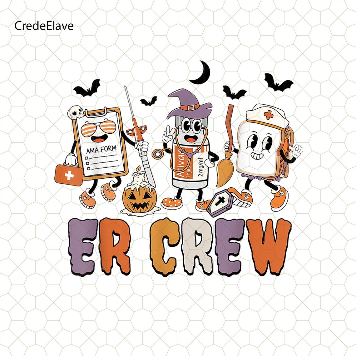 ER Crew Halloween Png, Boo Boo Crew Png, Halloween Nurse Png, Halloween ...