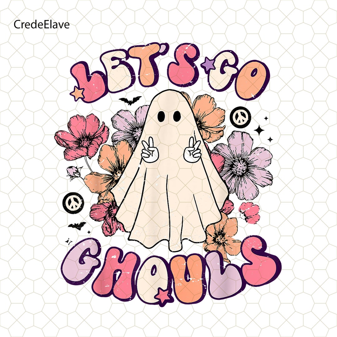 Let's Go Ghouls Png, Lets Go Girls Halloween Png, Retro Halloween Png ...