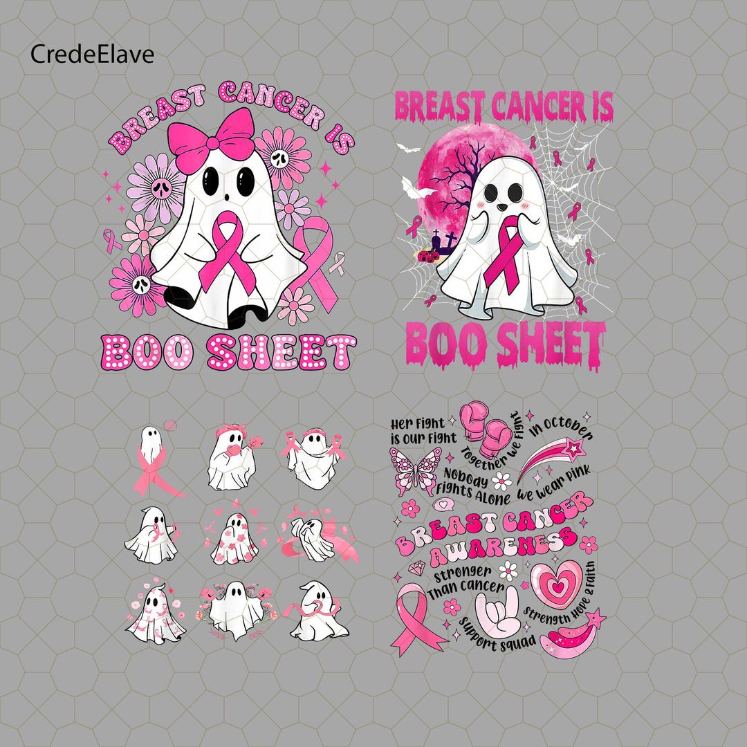 Breast Cancer Bundle Png, Breast Cancer is Boo Sheet Png, Breast Cancer ...