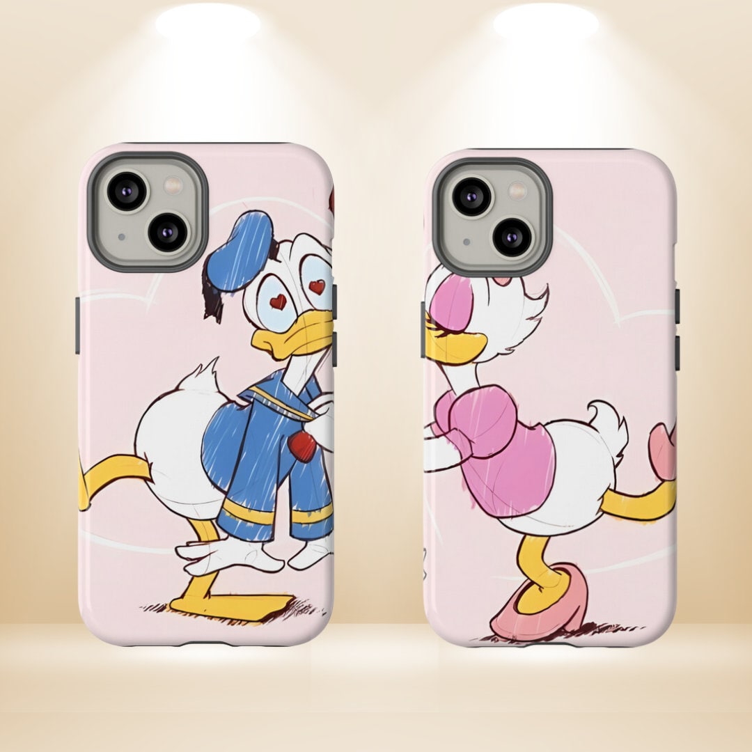 Donald Duck & Daisy Duck Couple Phone Case, Phone Case Couple, Donald ...