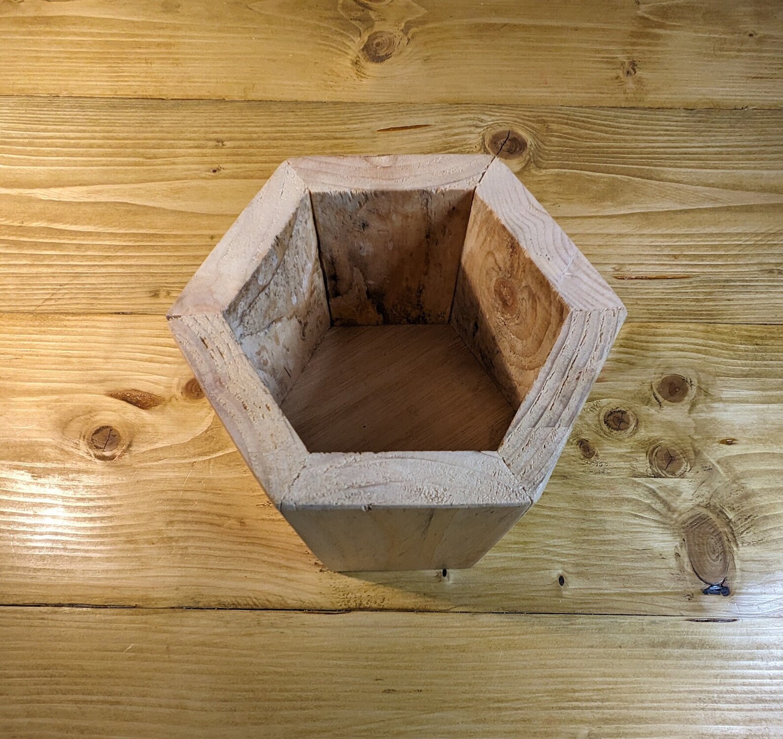 Hexagon Wooden Planter / Pot - Etsy