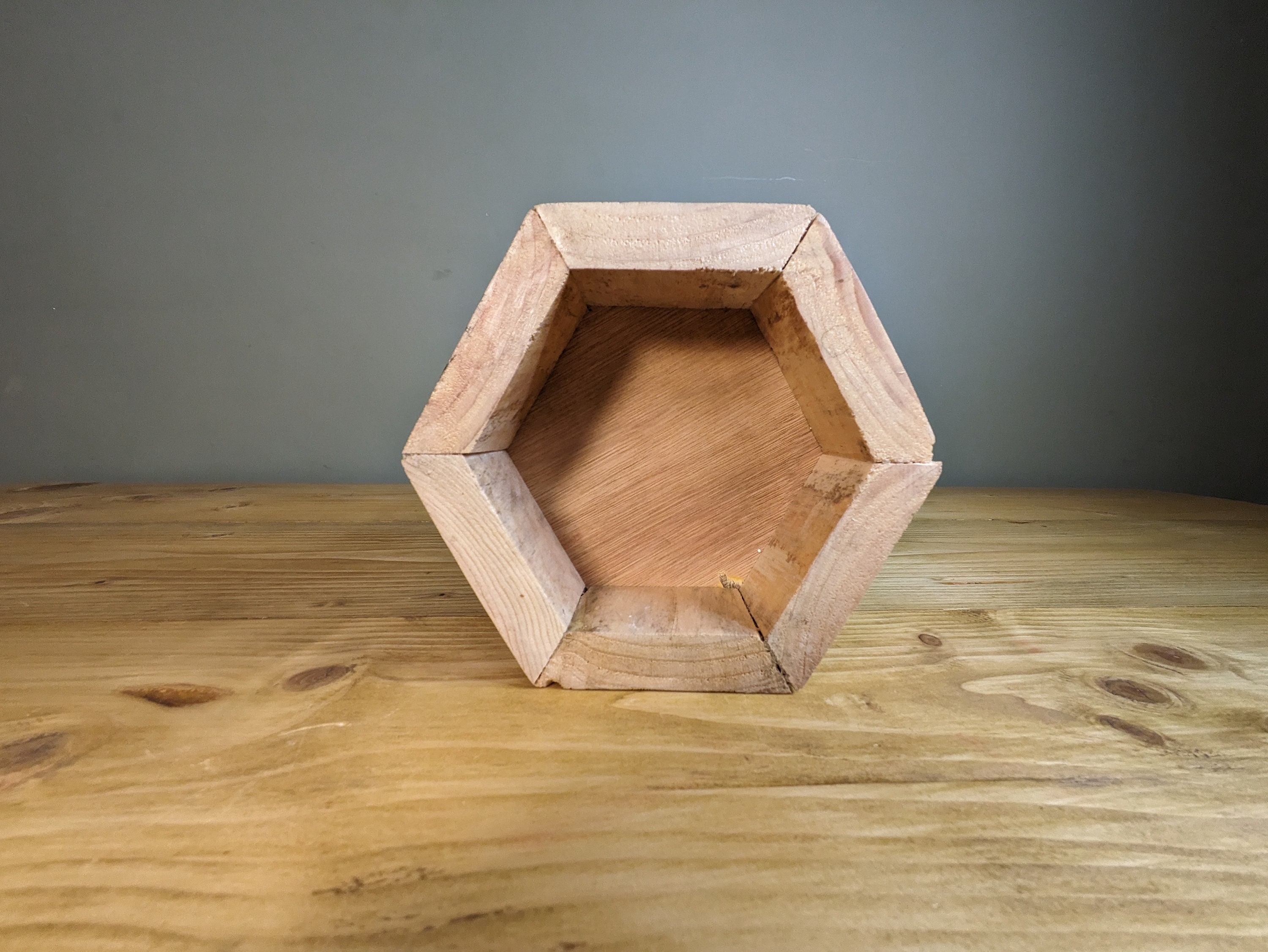 Hexagon Wooden Planter / Pot - Etsy