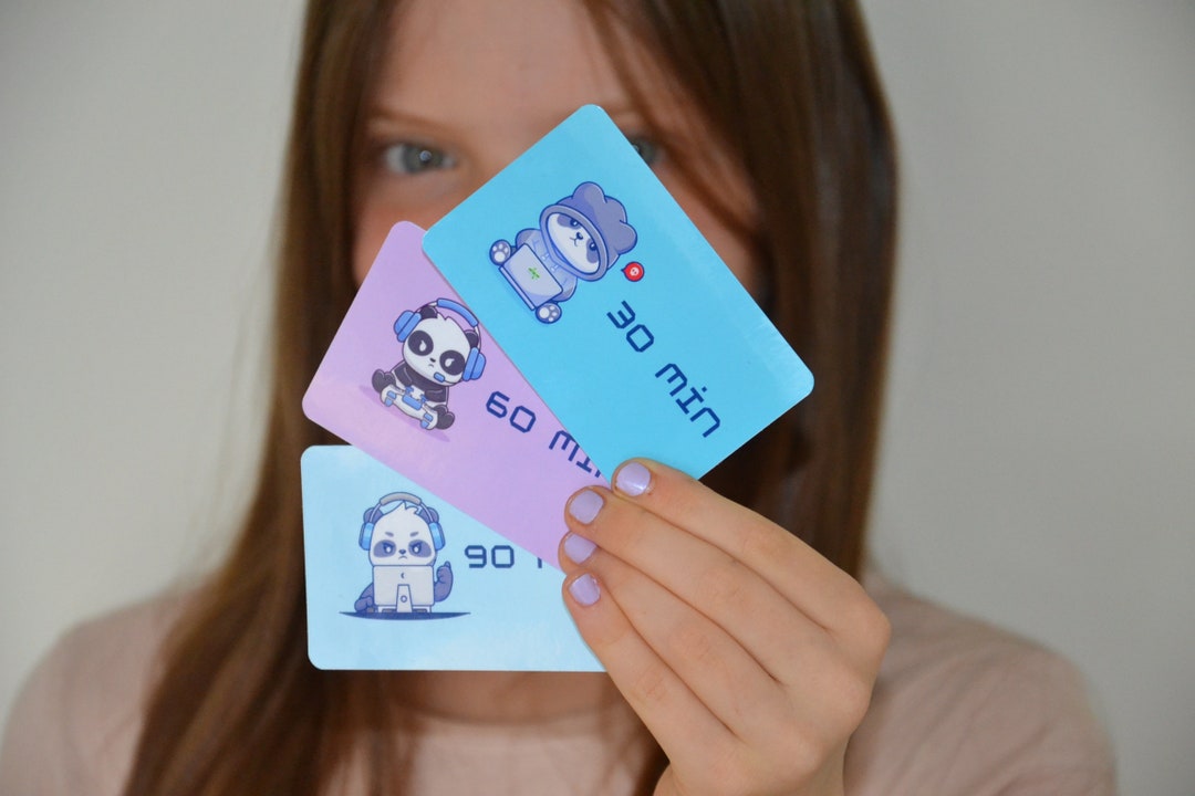 10 Screen Time Cards Screen Time Cards Reward Chart System Rewarding ...