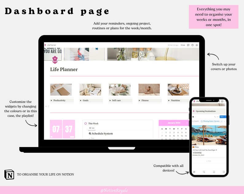 The Ultimate Notion Planner, Notion Template, Notion Planner, Notion ...