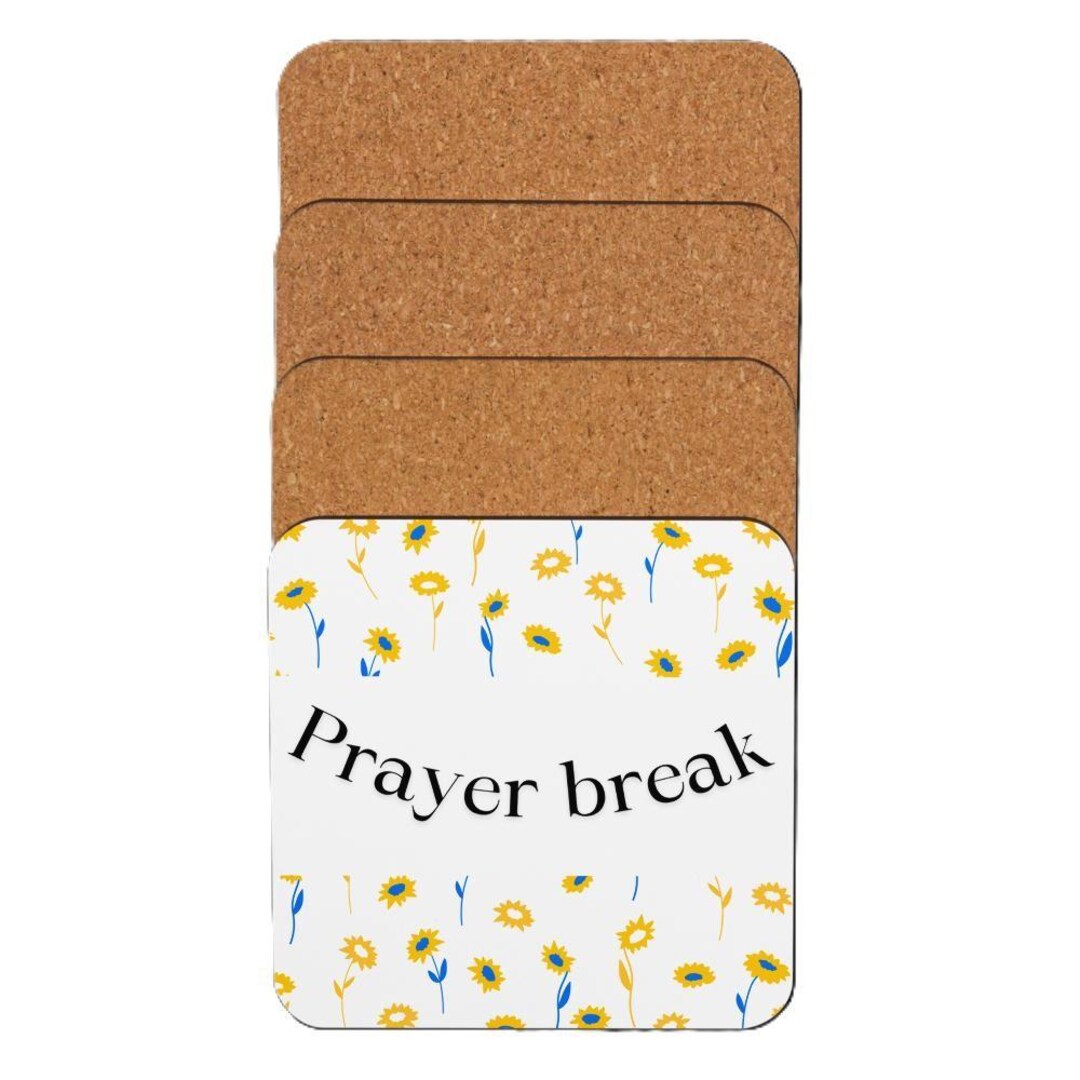 Prayer Break Coaster Sunflower Design - Etsy