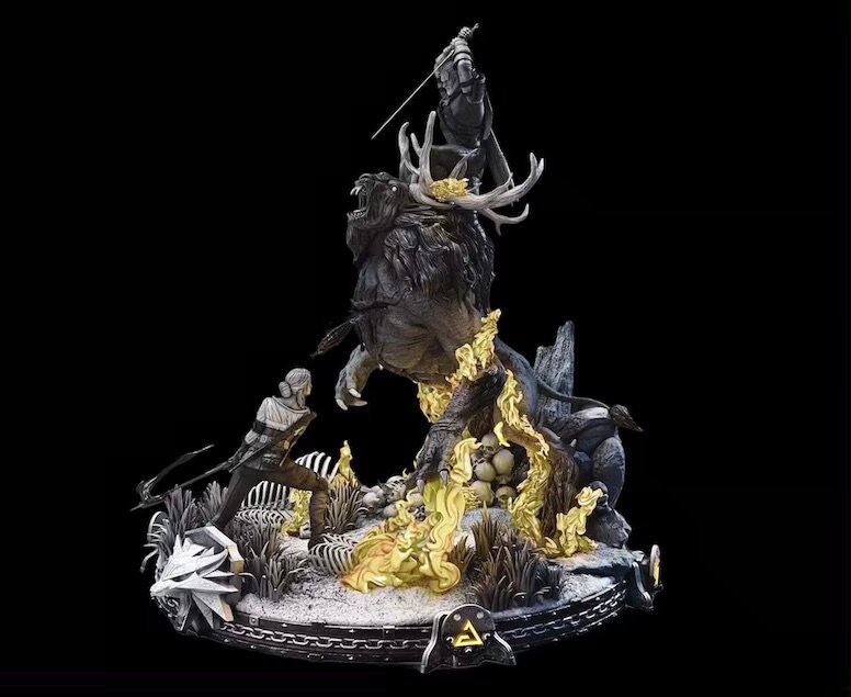 Ciri and Geralt Diorama STL The Witcher STL de alta calidad Impresión ...