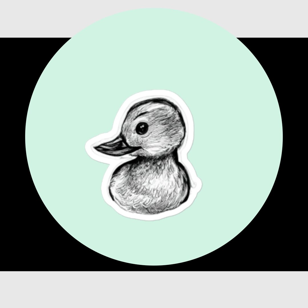 B&W Lil Ducky Sticker - Etsy