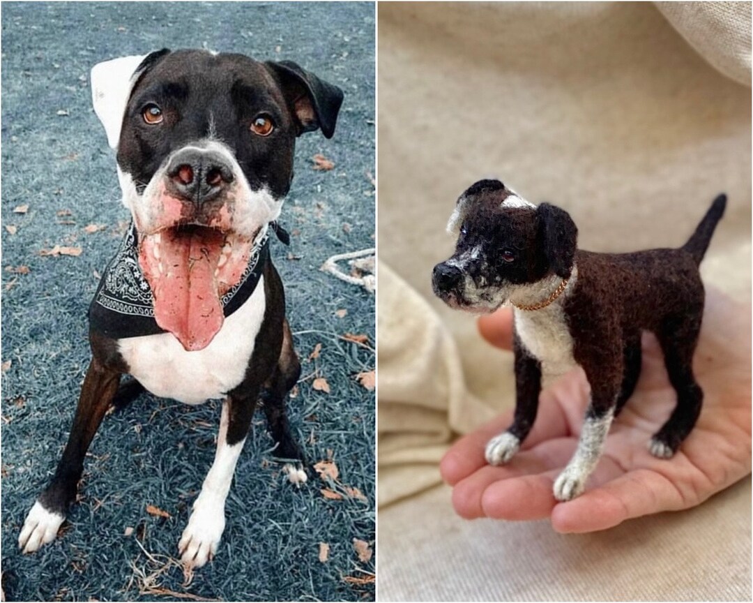 Custom Felted Dog / Dog Replica / Felt Dog Memorial / Felt Animals ...