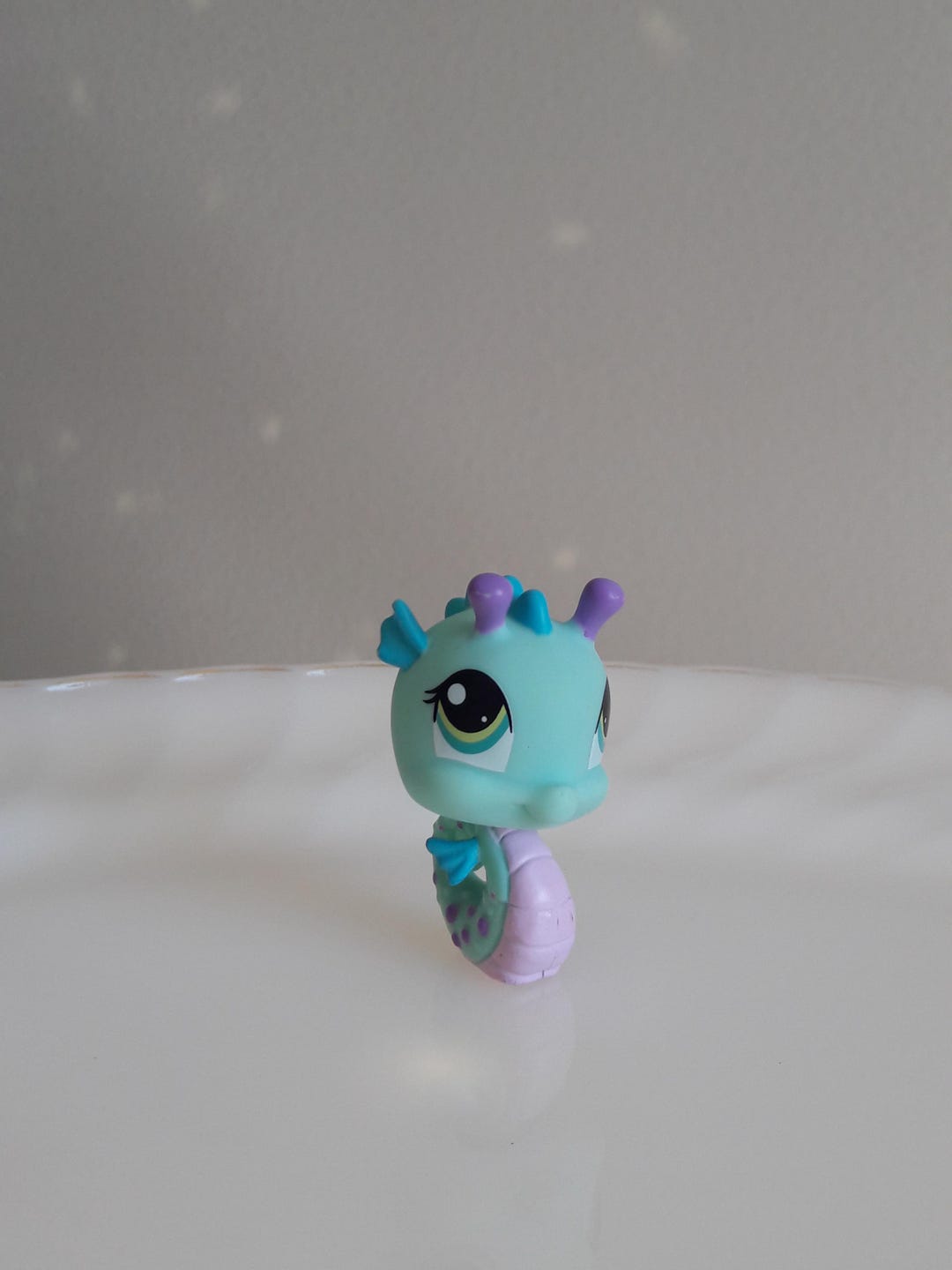 Vintage 2006 Hasbro Littlest Pet Shop Blue Seahorse 1398 Rare Authentic ...