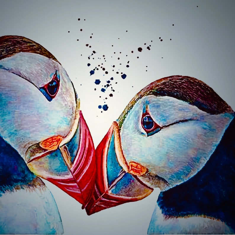Puffin Art - Etsy