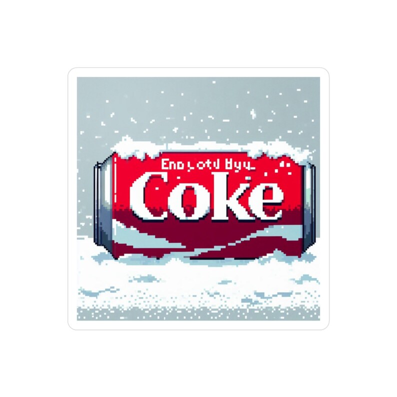 Coke W/snow Kiss-cut Vinyl Decals - Etsy