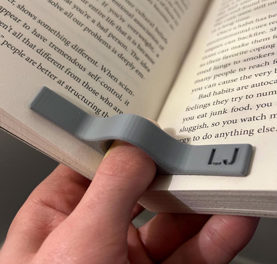 Personalised Book Page Holder, Thumb Page Holder, Book Accesories, Book ...