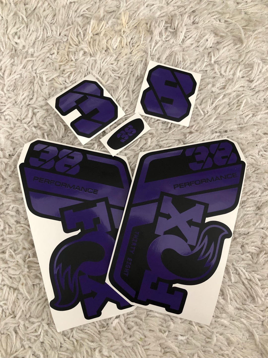 Custom Fox 38 Performance Decal Kit - Violet/black - Etsy