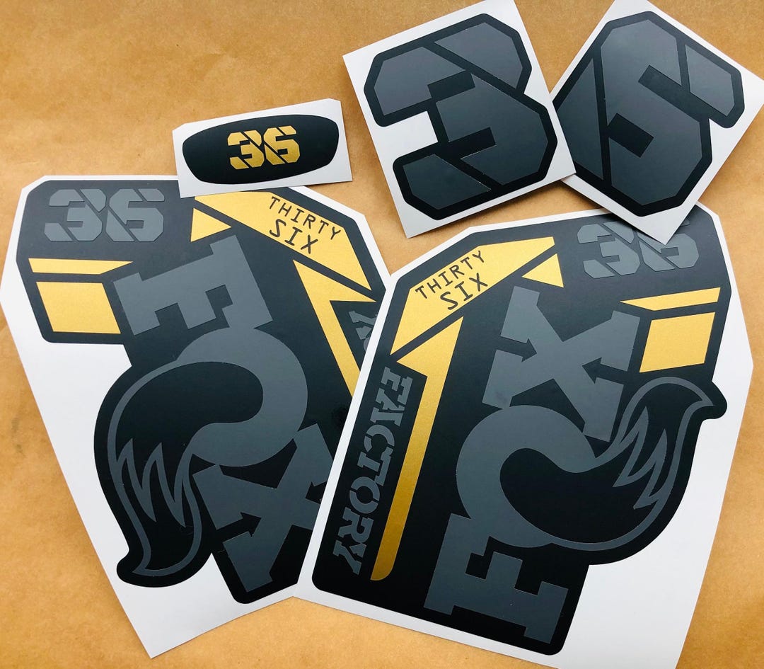 Custom Fox 36 Factory Decal Kit Kashima Gold/dark Grey/black - Etsy