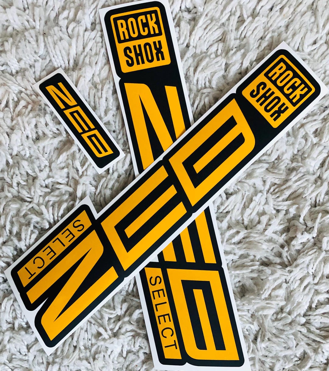 Custom Rock Shox Zeb Select Decal Kit - Dark Yellow - Etsy