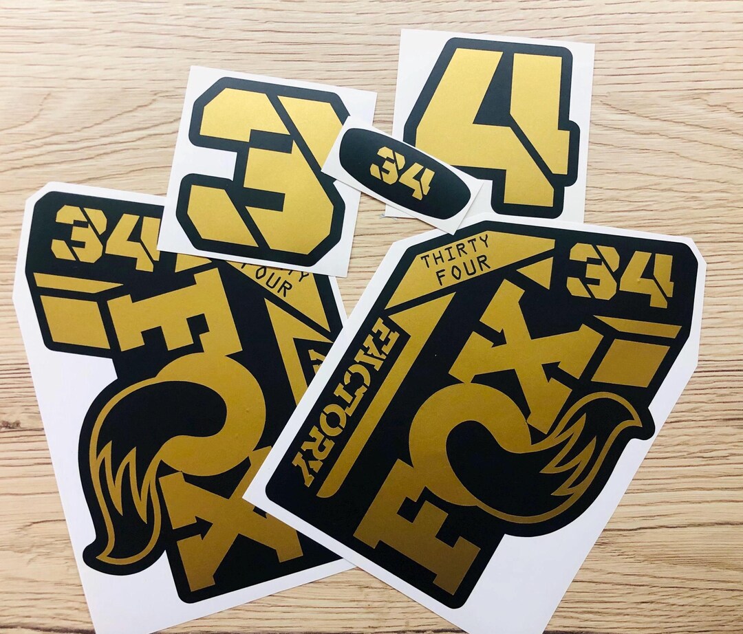 Custom Fox 34 Factory Decal Kit - Kashima Gold/black - Etsy