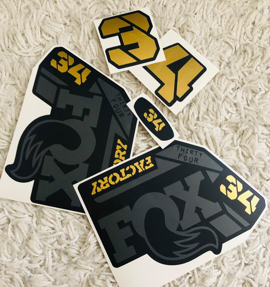 Custom Fox 34 Factory Decal Kit - Kashima Gold/dark Grey/black - Etsy