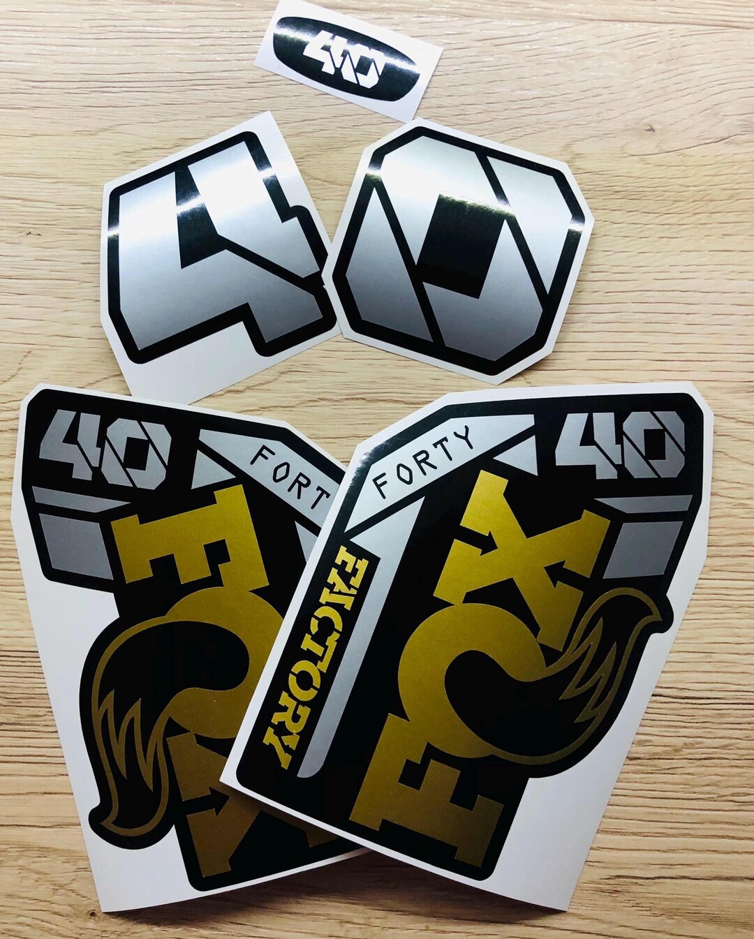 Custom Fox 40 Factory Decal Kit - Kashima Gold/silver/black - Etsy