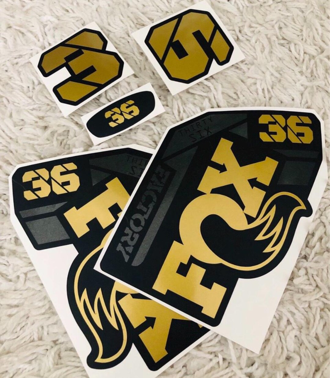 Custom Fox 36 Factory Decal Kit - Kashima Gold/stealth Black - Etsy