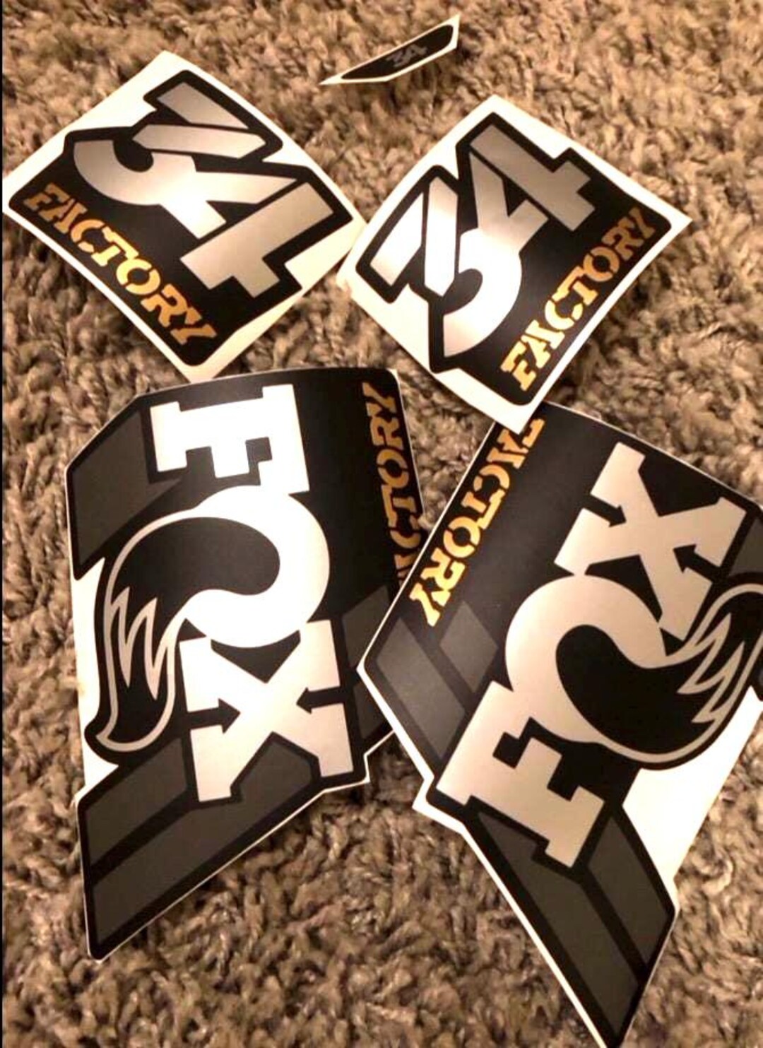 Custom Fox 34 Factory Decal Kit - Kashima Gold/silver/dark Grey/black ...
