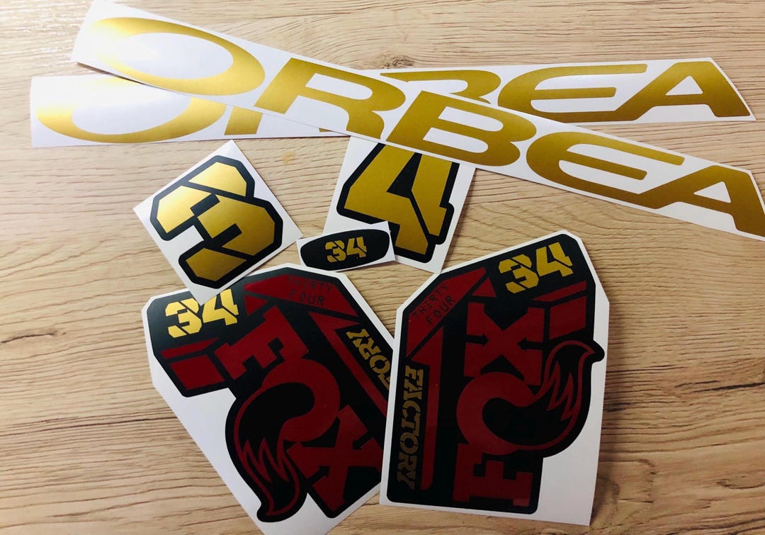 Custom Orbea Frame Decal Kit & Fox 34 Factory Fork Decal Kit - Kashima ...