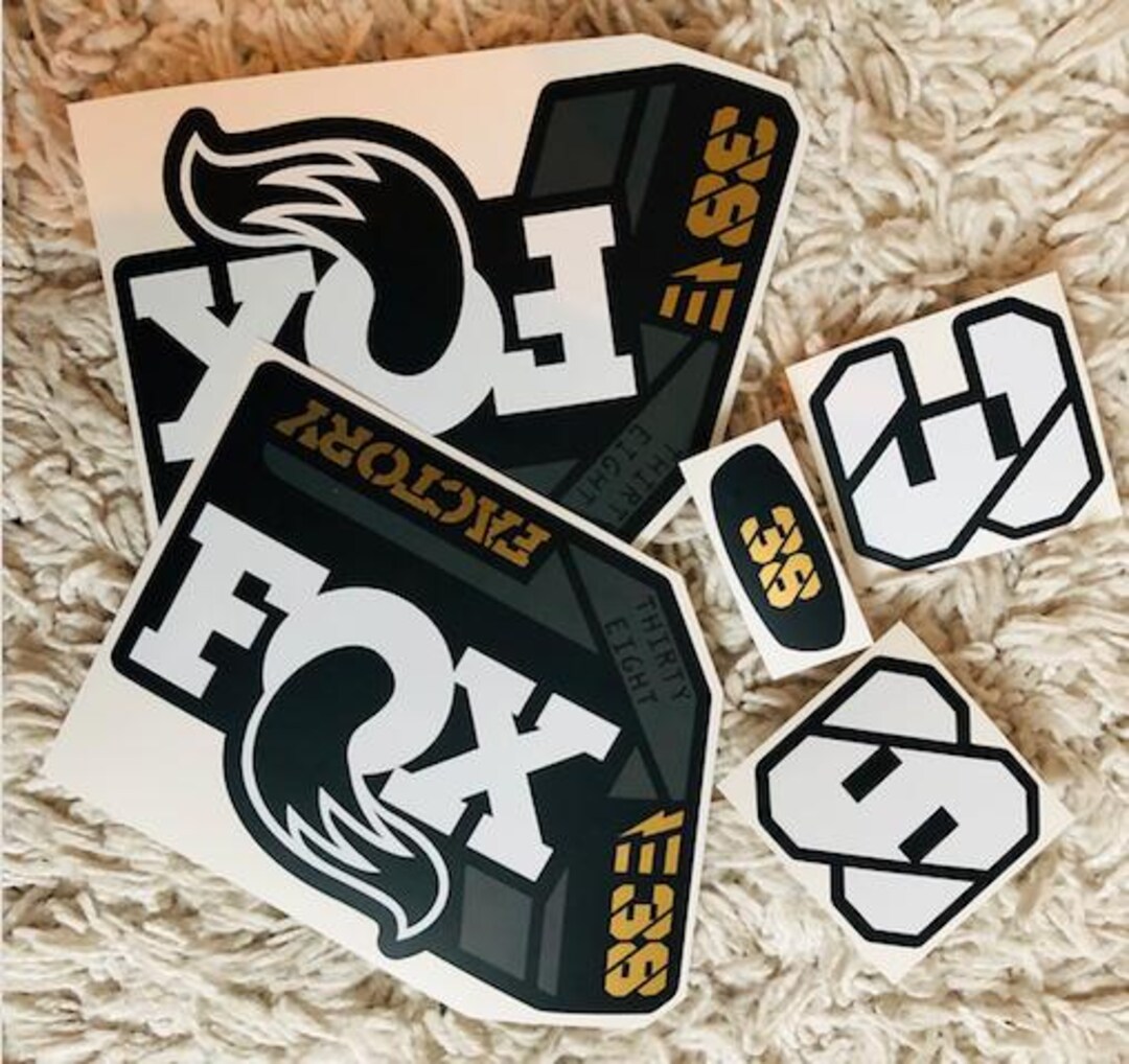 Custom Fox E38 Factory Decal Kit Kashima Gold/white/dark Grey/black - Etsy