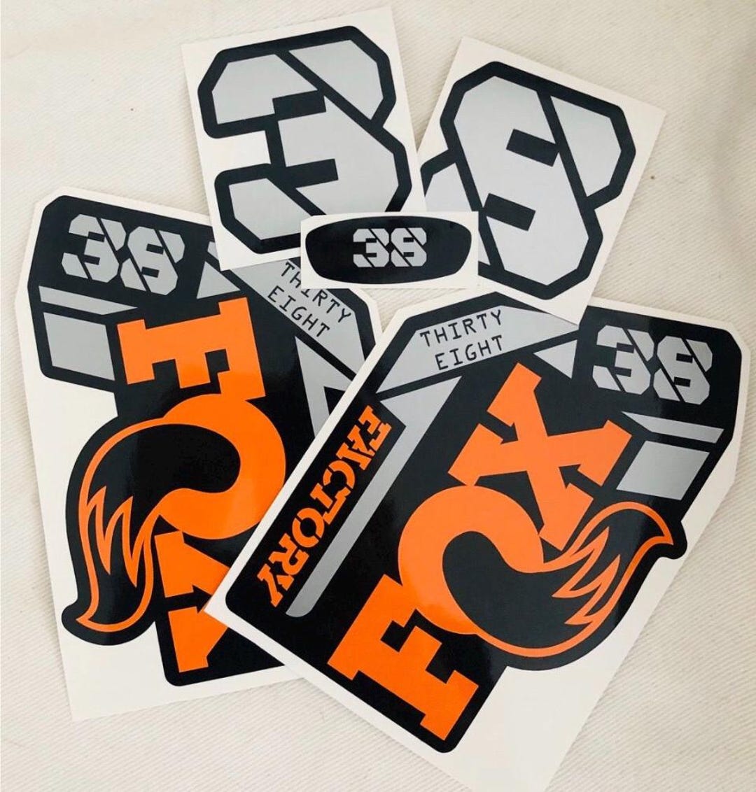 Custom Fox 38 Factory Decal Kit Orange/silver/black - Etsy