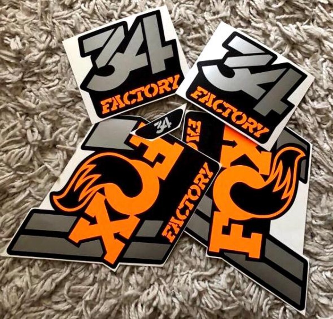 Custom Fox 34 Factory Decal Kit - Orange/silver/black - Etsy