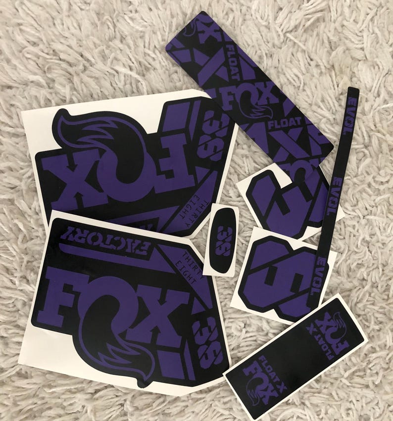 Custom Fox 38 Factory & Float X Decal Kit - Purple/black - Etsy