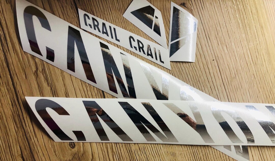 Custom Canyon Grail Frame Decal Kit - Chrome - Etsy