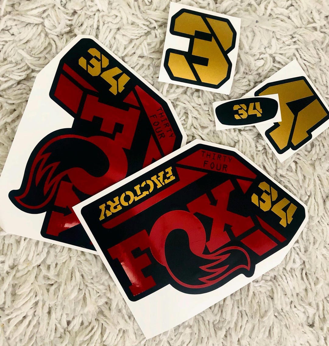 Custom Fox 34 Factory Decal Kit - Kashima Gold/bordeaux - Etsy