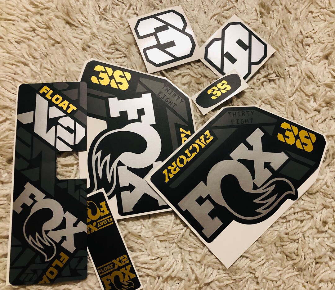 Custom Fox 38 Factory & Float X2 Decal Kit Kashima Gold/silver/dark ...