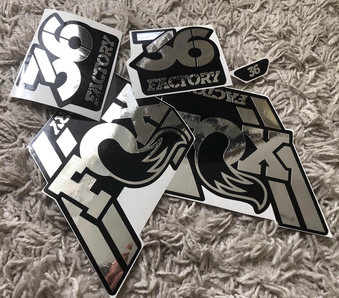 Custom Fox 36 Factory Decal Kit Mirror Chrome/black - Etsy