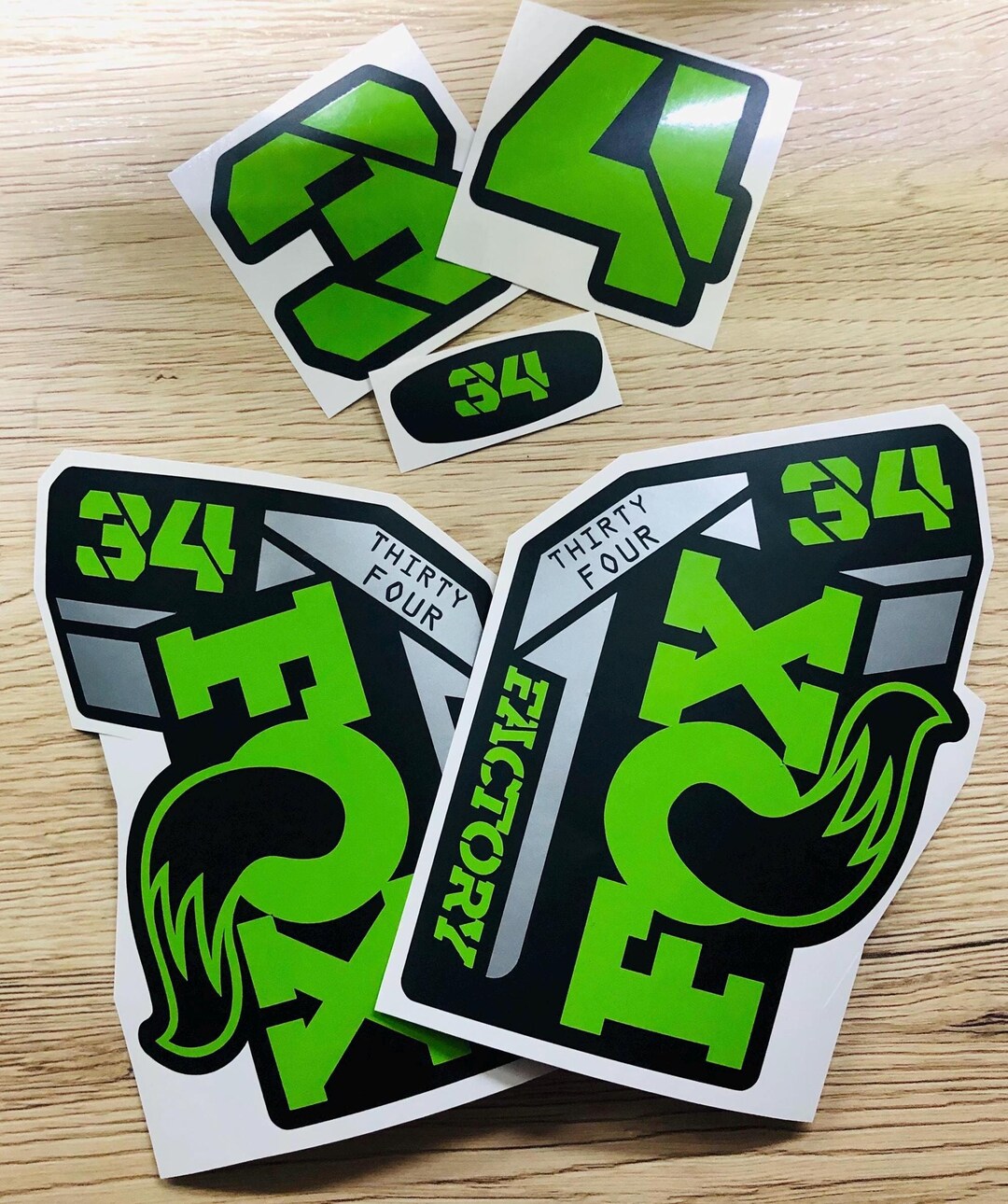 Custom Fox 34 Factory Decal Kit - Yellowgreen/silver/black - Etsy