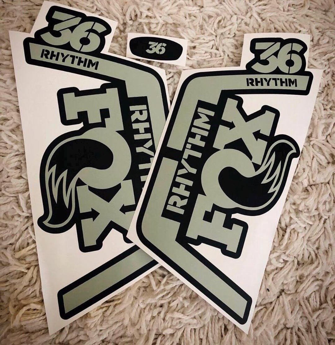 Custom Fox 36 Rhythm Decal Kit - Sage Green/black - Etsy