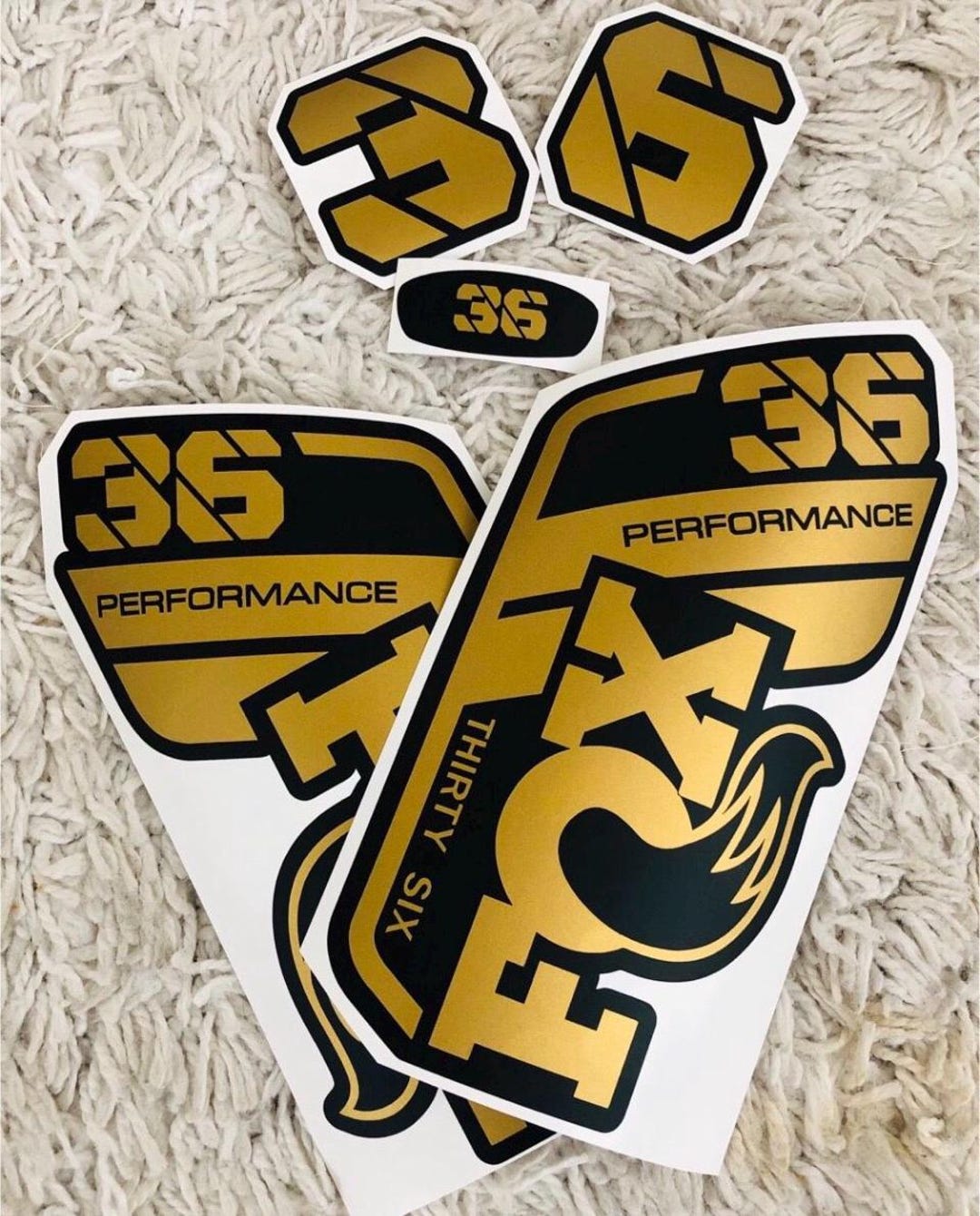 Custom Fox 36 Performance Decal Kit - Kashima Gold/black - Etsy