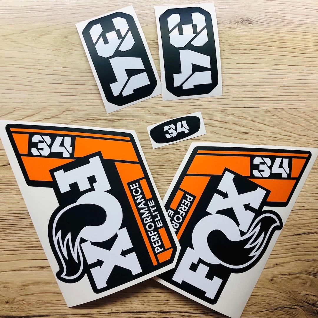 Custom Fox 34 Performance Elite Decal Kit - Orange/white/black - Etsy