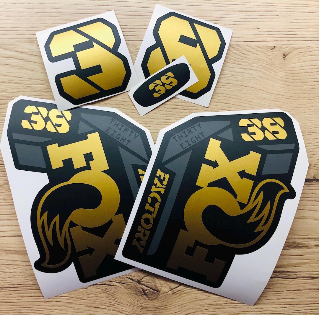 Custom Fox 38 Factory Decal Kit Kashima Gold/dark Grey/black - Etsy