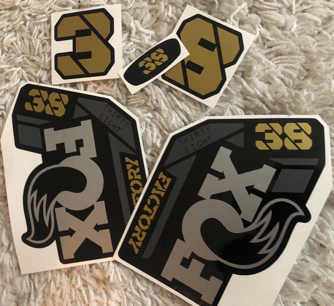 Custom Fox 38 Factory Decal Kit Kashima Gold/silver/dark Grey/black - Etsy