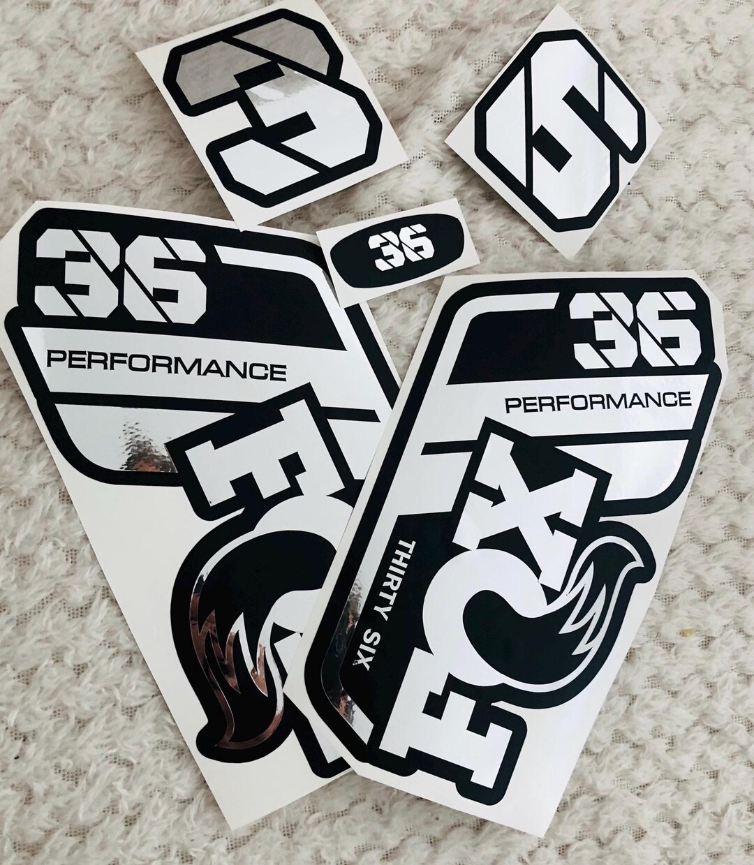 Custom Fox 36 Performance Decal Kit - Chrome/black - Etsy