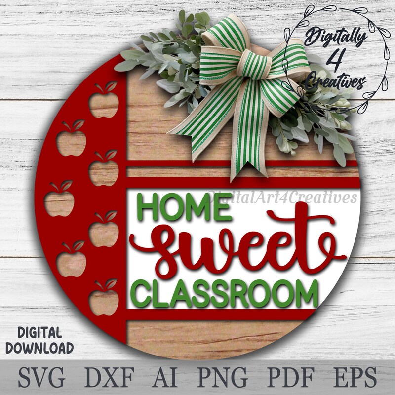 Apple Door Hanger - Etsy