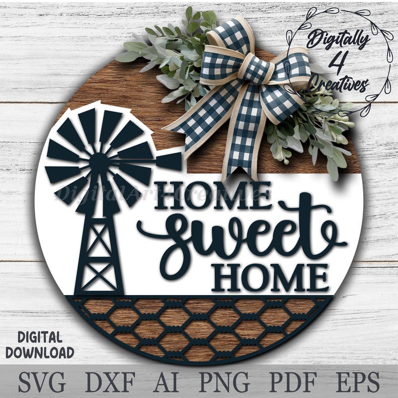 Windmill House Svg - Etsy