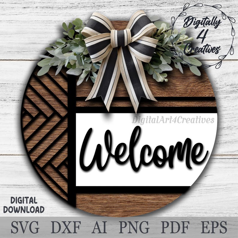 Boho Geometric Welcome Sign | Laser Cut File | SVG Template | Farmhouse ...