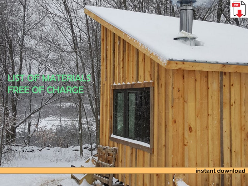 Small Cabin Loft DIY Build Plans 12' X 20' Tiny House Blueprint PDF ...