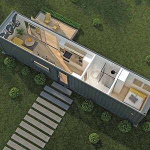 40'x8' Shipping Container Home Plan Design Titian 40ft - Etsy