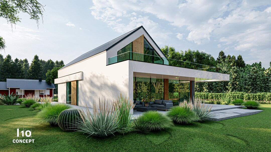 House Plan 4 Bedrooms 3 Bathrooms 259.5M2 High Gable Modern European ...